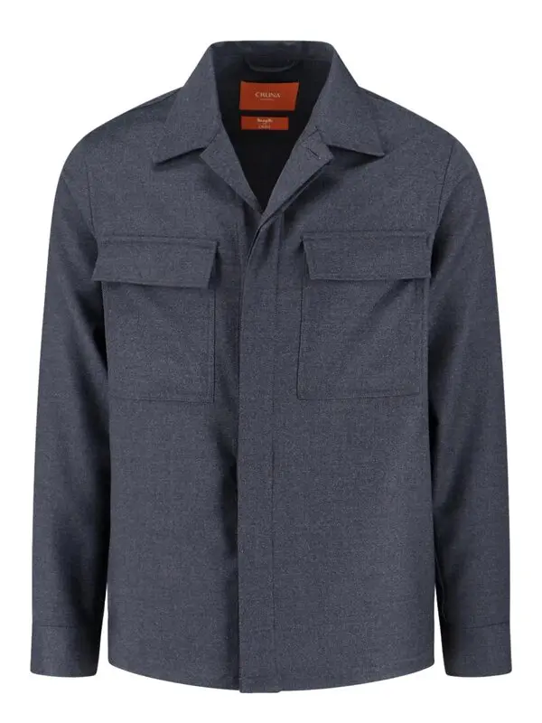 CRUNA Virgin Wool Shirt - Gray