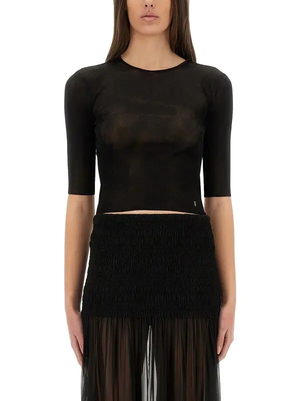 Saint Laurent Cassandras Top - Black