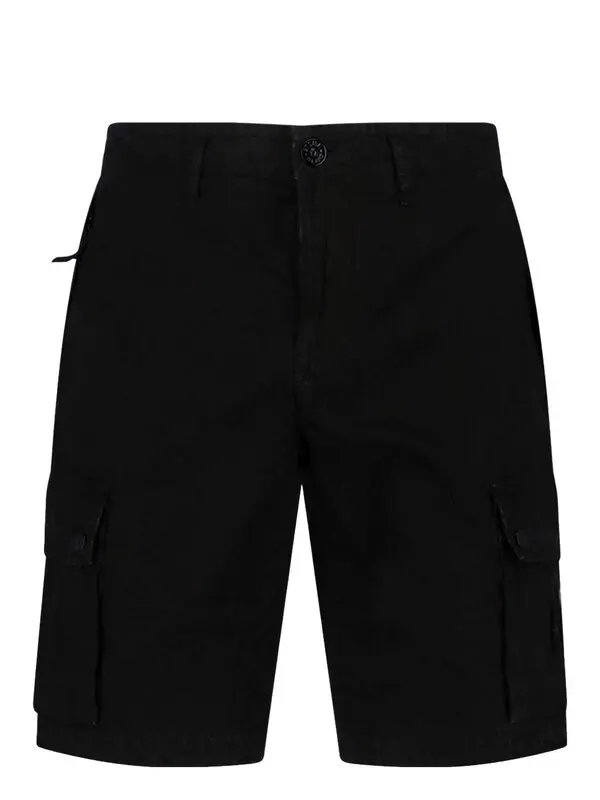 Stone Island Cargo Bermuda Shorts - Black
