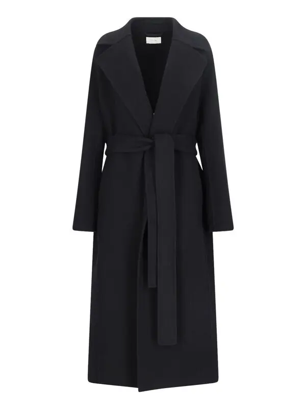 THE ROW Malika Belted Wool-blend Coat - Black