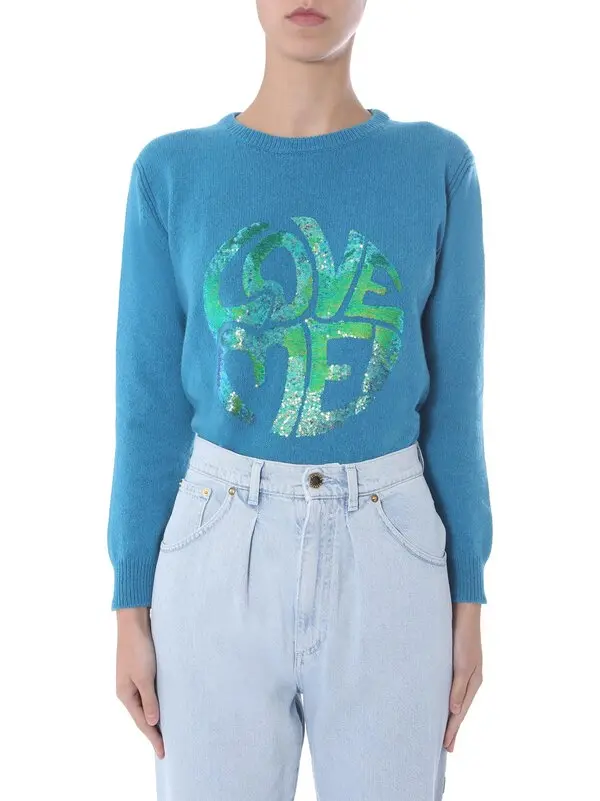 Alberta Ferretti Love Me Sweater - Baby Blue