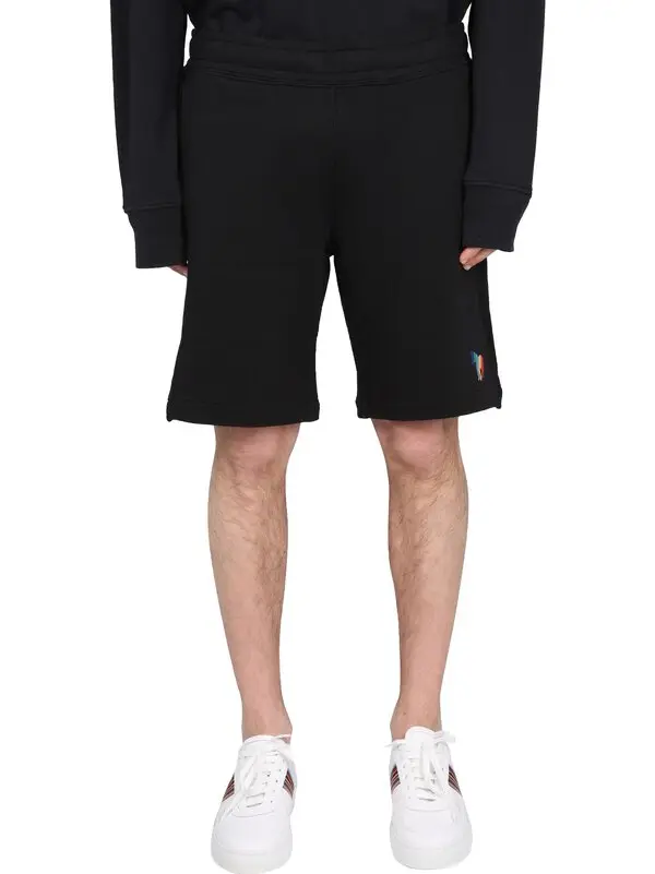 Paul Smith Cotton Fleece Bermuda Shorts - Black