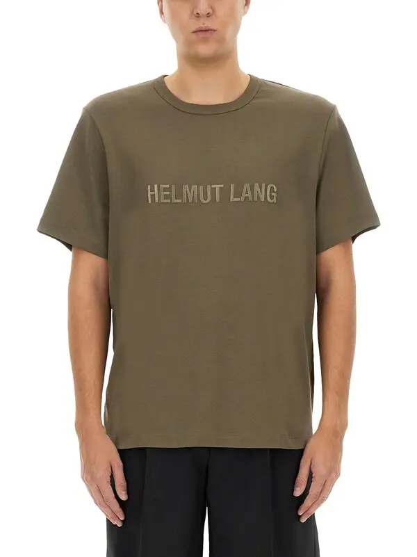 Helmut Lang T-shirt With Logo - Beige