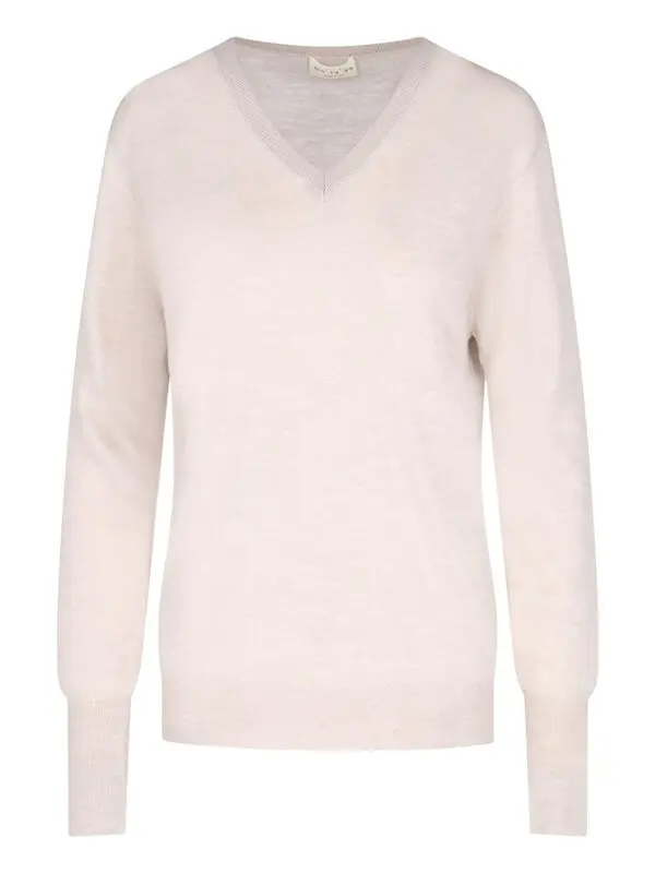 MA'RY'YA Virgin Wool, Silk, And Cashmere Sweater - Beige