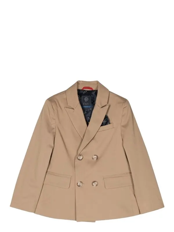 FAY Double-breasted Jacket - Beige