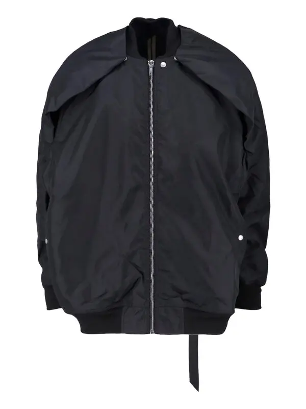 Rick Owens Peter Nvc Convertible Bomber Jacket - Black