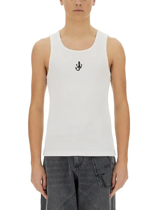 JW Anderson Tank Top With Logo - White