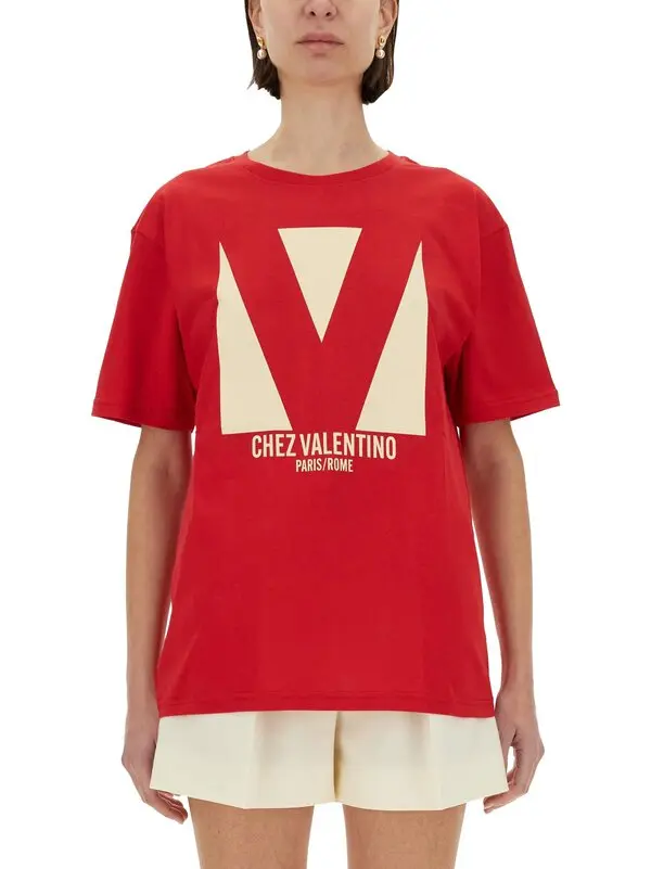 Valentino Garavani Printed T-shirt - Red