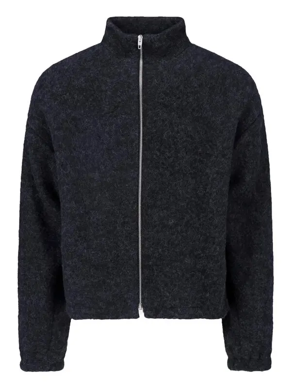 Thom Browne Wool Zip-up Jacket - Gray