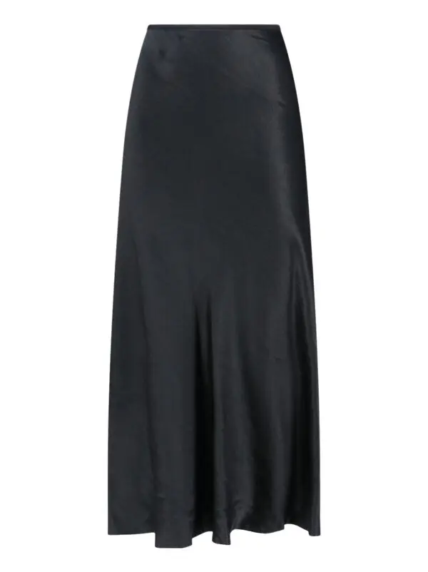 MAISON MARGIELA Satin Midi Skirt - Black
