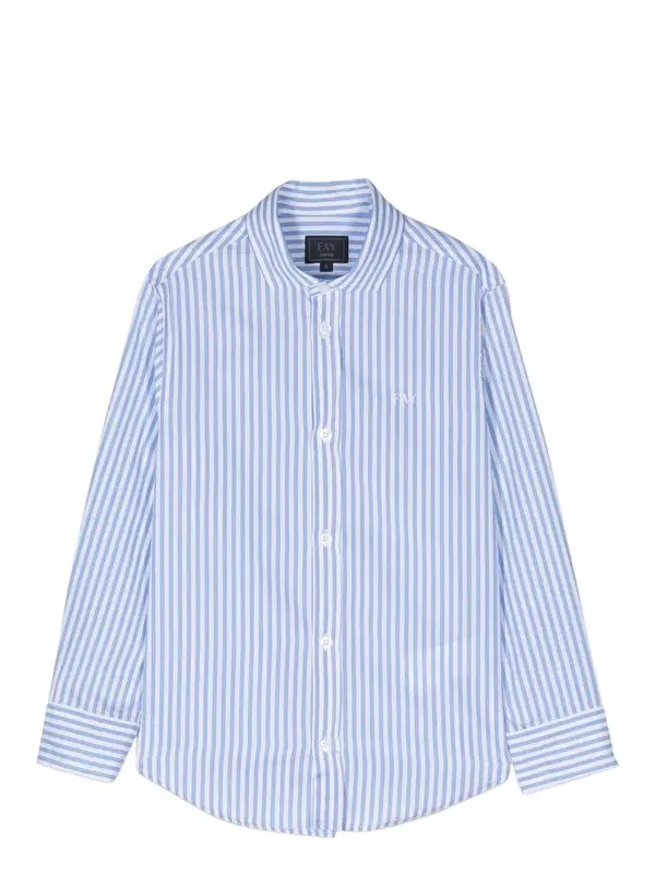 FAY Striped Shirt - Baby Blue