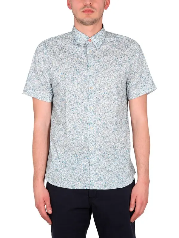 Paul Smith Wave Print Shirt - Azure
