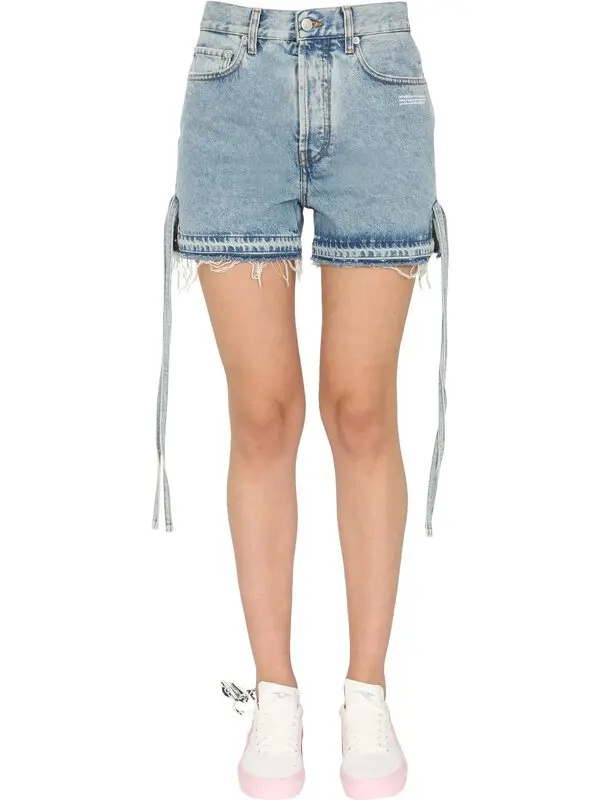 Off-White Denim Shorts - Blue
