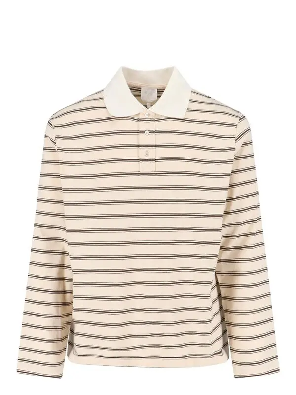A.p.c. Striped Polo Shirt - Cream
