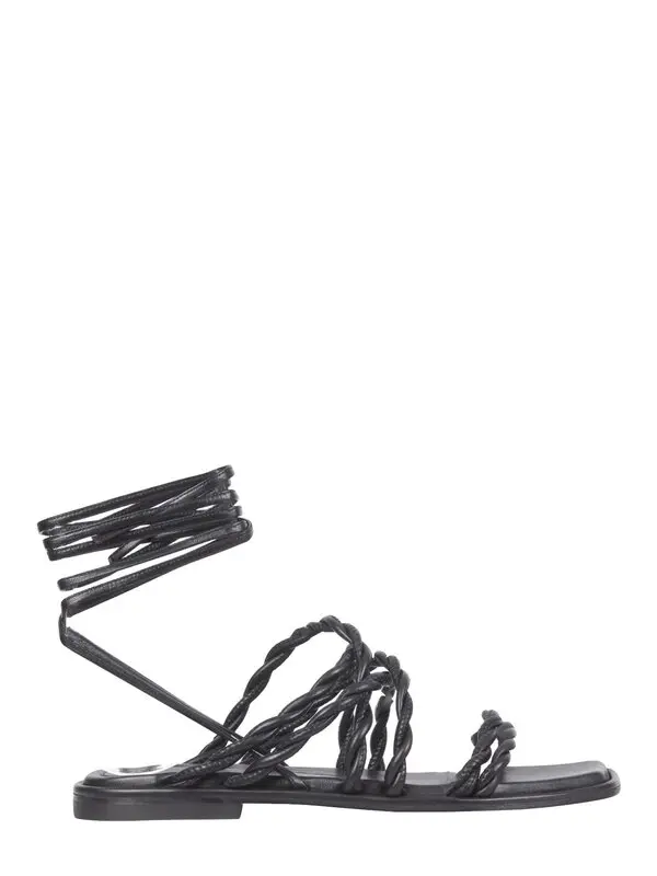 STUART WEITZMAN Calypso Lace Up Sandals - Black