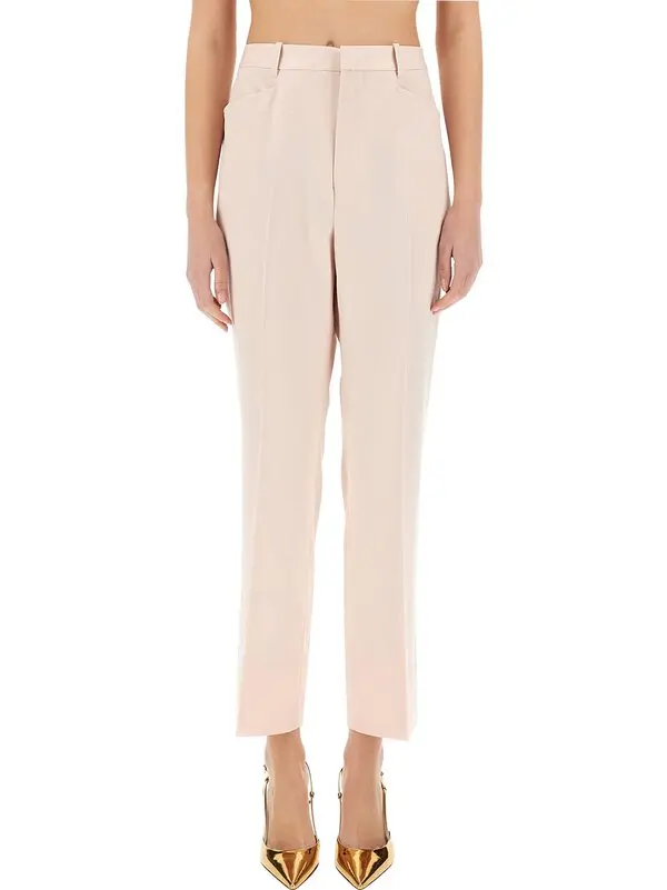 TOM FORD Straight Fit Sartorial Trousers - Powder