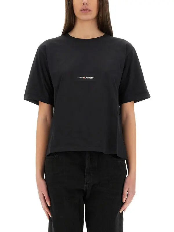 Saint Laurent Boyfriend Fit T-shirt - Black