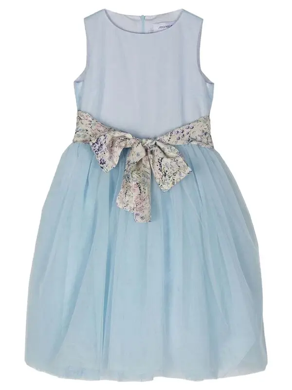 SIMONETTA Sleeveless Dress With Wide Skirt - Baby Blue