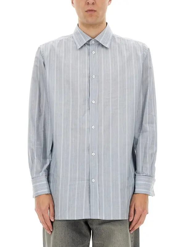 MAISON MARGIELA Striped Shirt - Azure