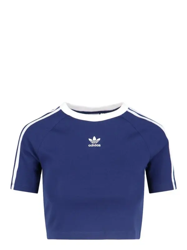 Adidas 3-stripes Crop T-shirt - Blue
