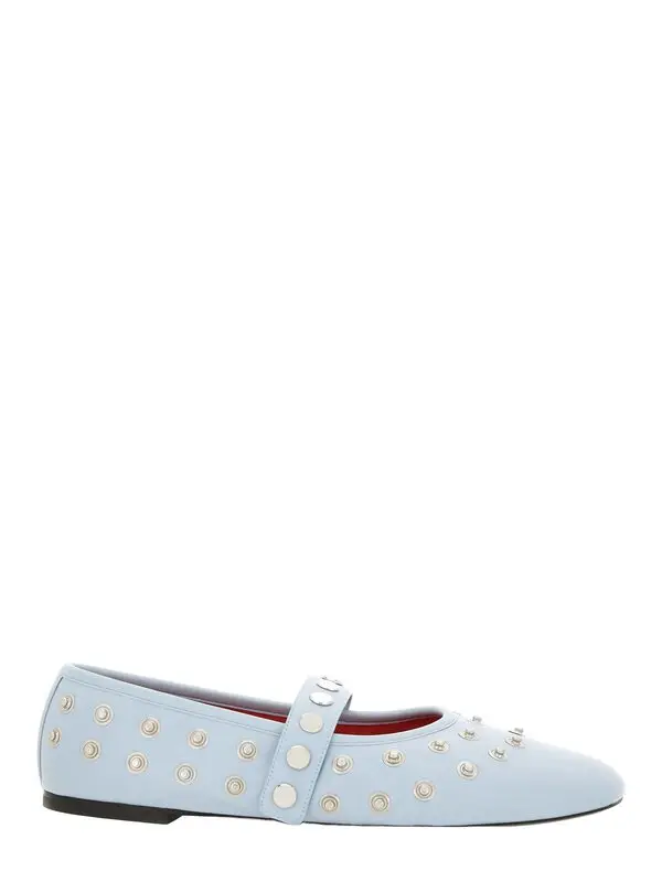 Stella McCartney Ryder Ballerina Flats With Studs - Baby Blue