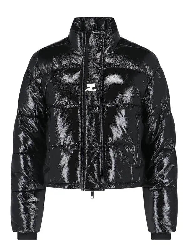 COURREGES Vinyl Short Down Jacket - Black
