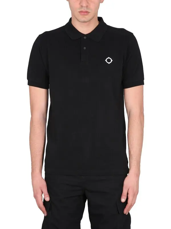 MA.STRUM Ma. Strum Polo With Logo - Black