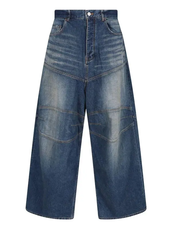 Balenciaga George V Baggy Jeans - Blue
