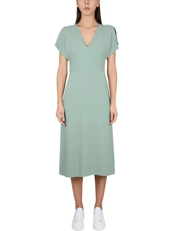 Hugo Boss V-neck Dress - Green