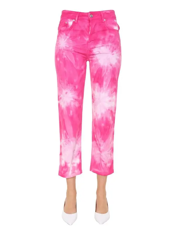 MSGM Cropped Jeans - Fuchsia