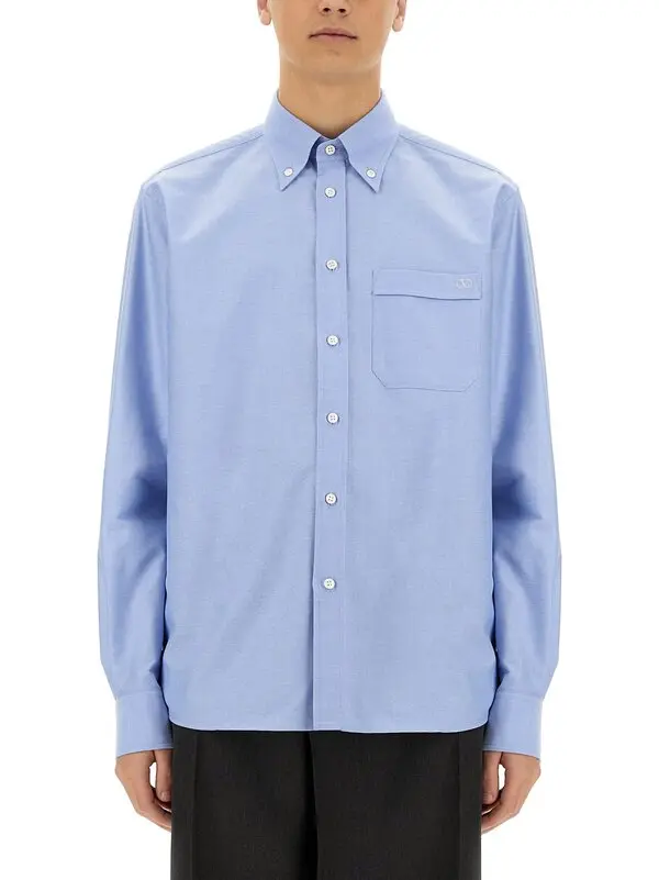 Valentino Garavani Vlogo Signature" Shirt - Baby Blue