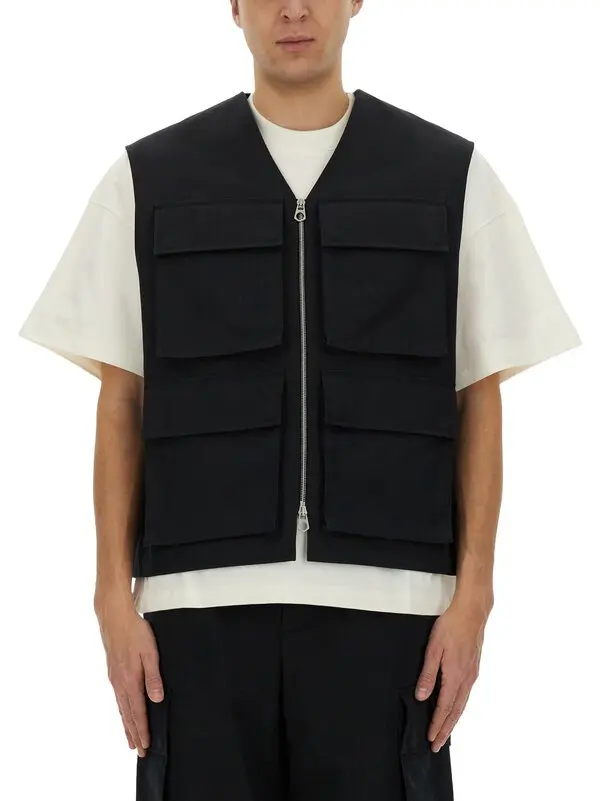 JIL SANDER Cargo Vest - Black