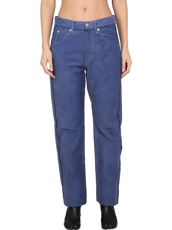 MAISON MARGIELA Five-pocket Jeans With Distressed Effect - Blue