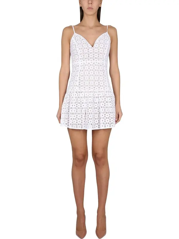 Michael Kors Eyelet Mini Dress - White