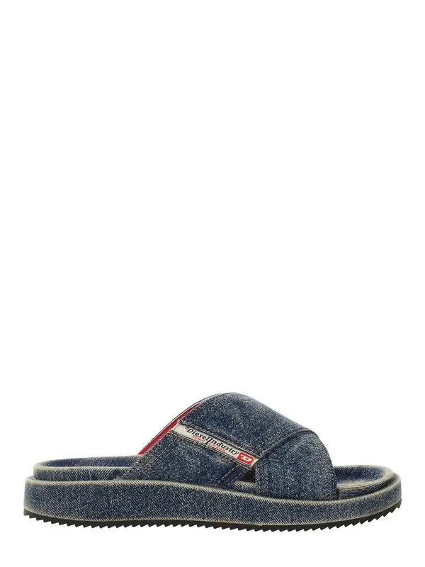DIESEL® Criss-cross Slide Sandal - Blue