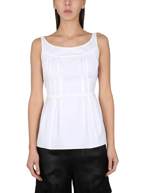 Aspesi Cotton Fil A Fil Top - White