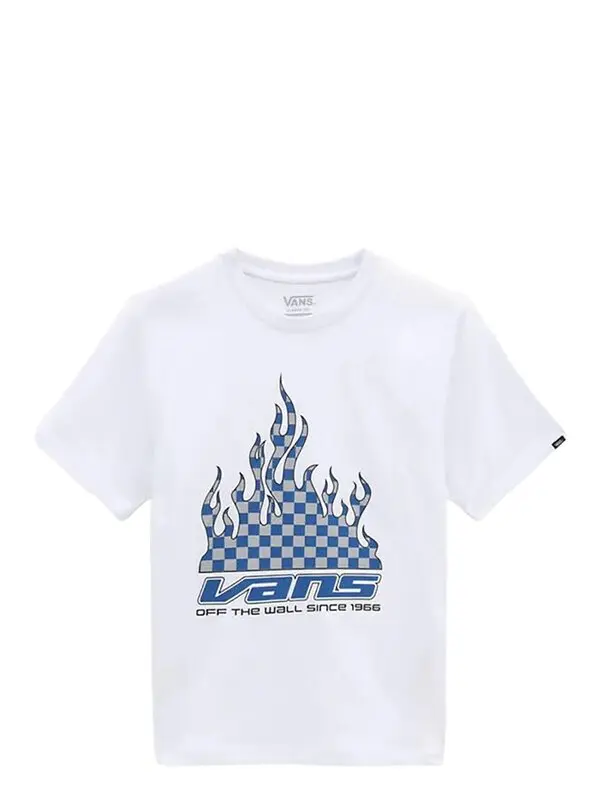 VANS Reflective Checkerboard Flame T-shirt - White