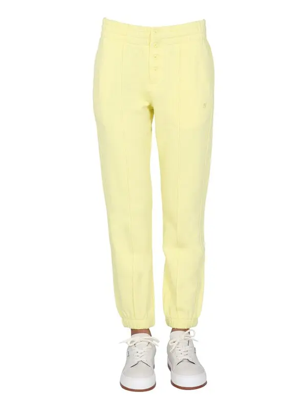 Helmut Lang Button Detailed Jogging Pants - Yellow