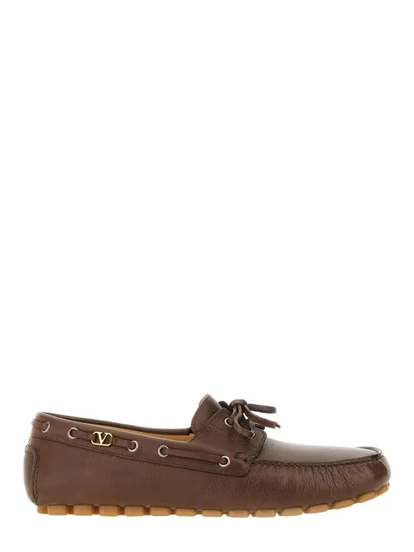 Valentino Garavani Vlogo Signature Moccasin - Brown
