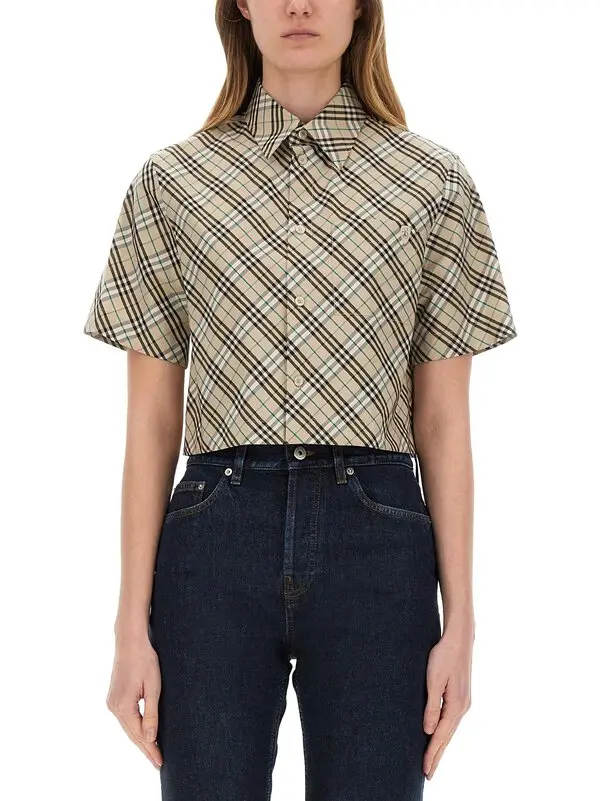 Burberry Cropped Shirt - Multicolour