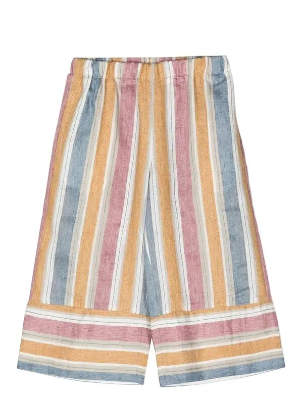 IL GUFO Striped Capri Pants - Multicolour
