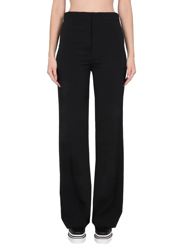 Stella McCartney Wool Wide Leg Pants - Black