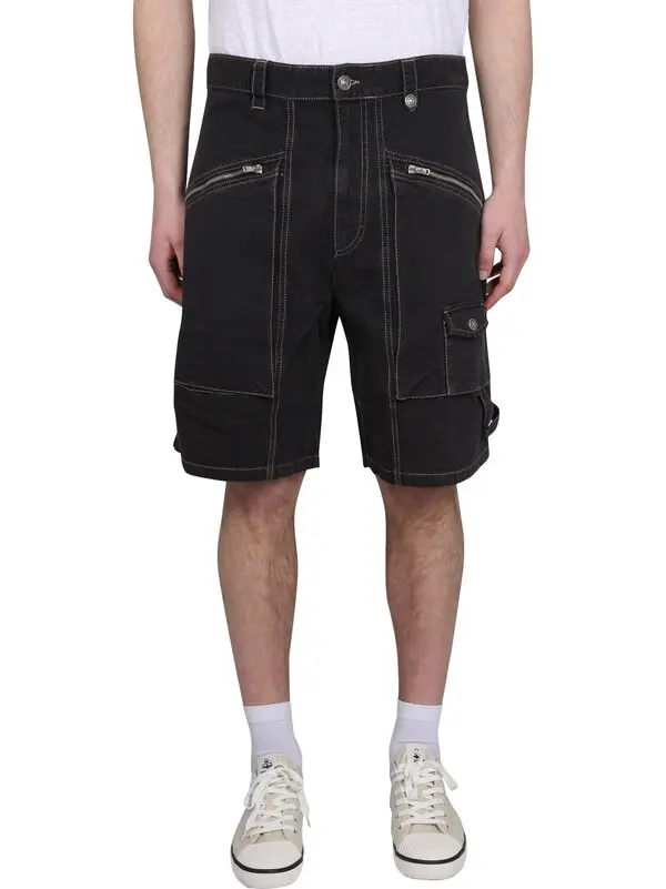 MARANT Peio Denim Bermuda Shorts - Black