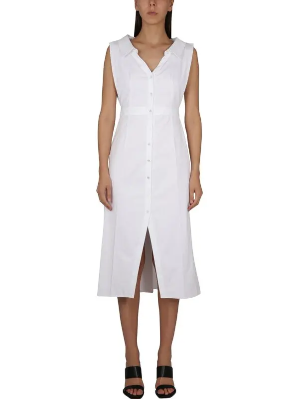 Alexander McQueen Cotton Shirt Dress - White