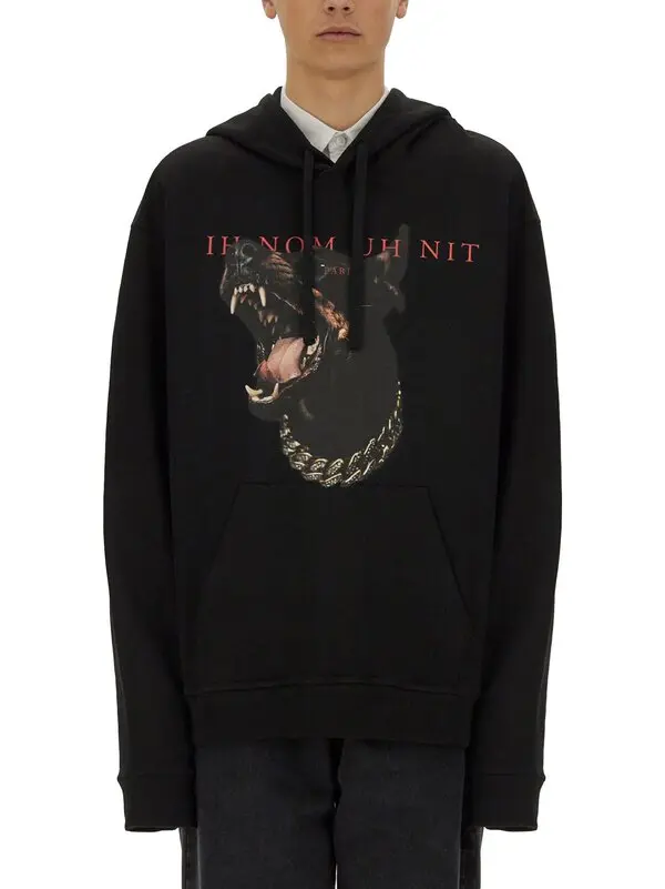 IH NOM UH NIT Dobermann Print Sweatshirt - Black