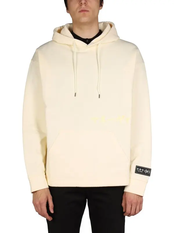 TATRAS X SFERA EBBASTA Logo Print Hooded Sweatshirt - Yellow