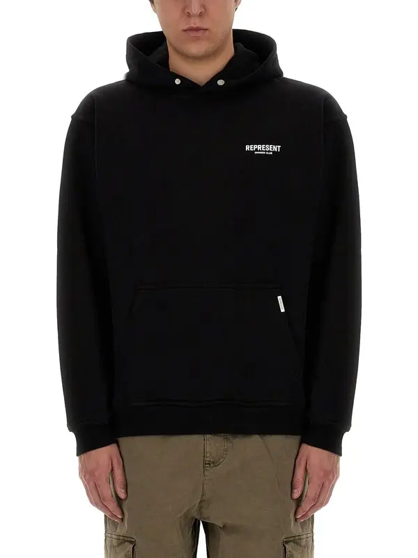 REPRESENT Hooded Sweatshirt - Black