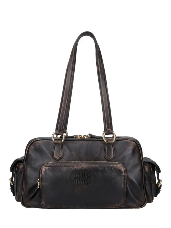 Miu Miu Pocket Shoulder Bag - Brown