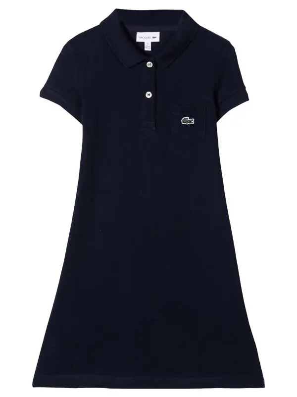 Lacoste Cotton Polo Shirt Dress - Blue