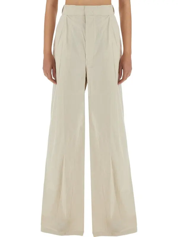MAISON MARGIELA Pleated Wide Leg Trousers - Ivory